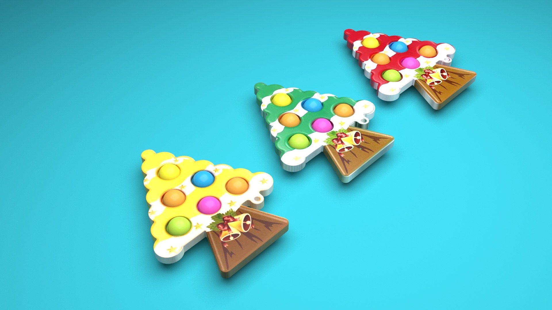 Christmas Tree Simple Dimples Set 3D model - TurboSquid 1832595