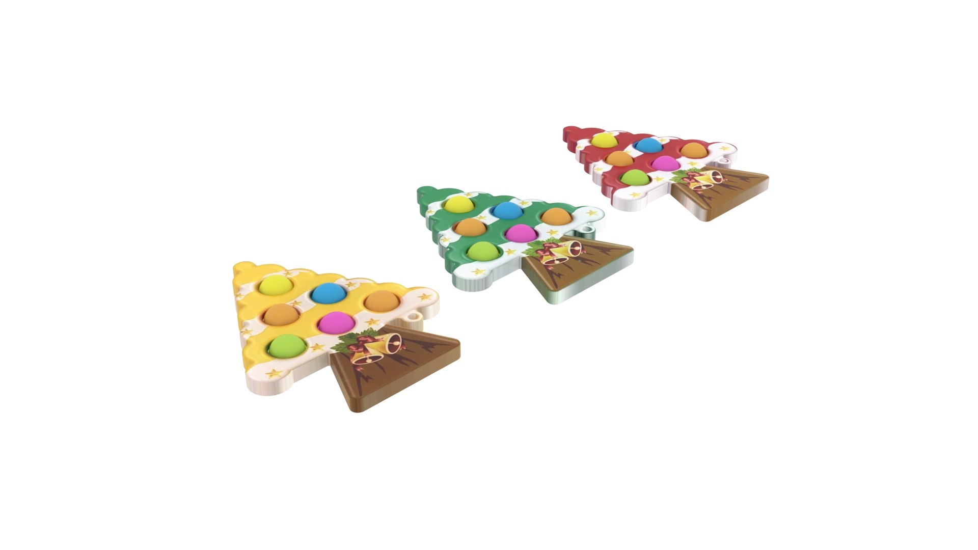 Christmas Tree Simple Dimples Set 3D model - TurboSquid 1832595