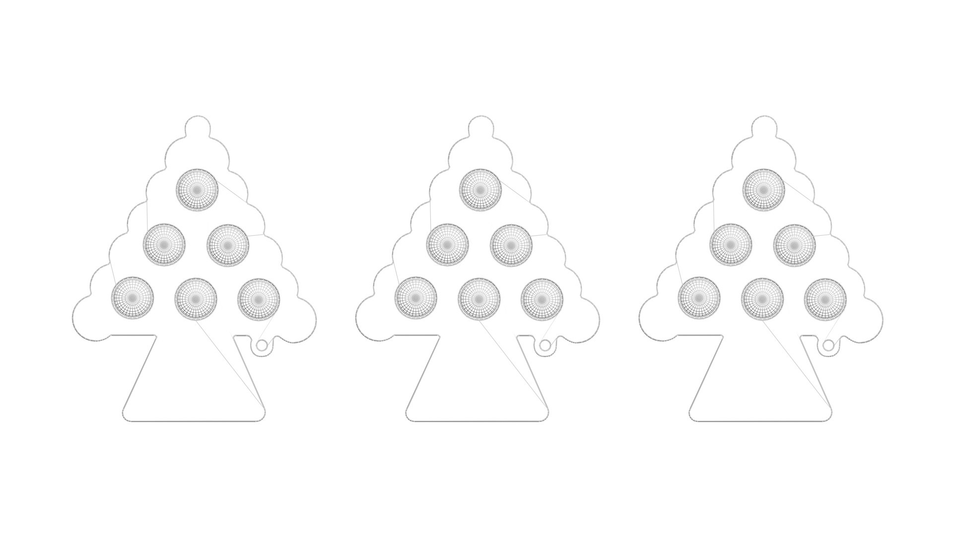 Christmas Tree Simple Dimples Set 3D model - TurboSquid 1832595