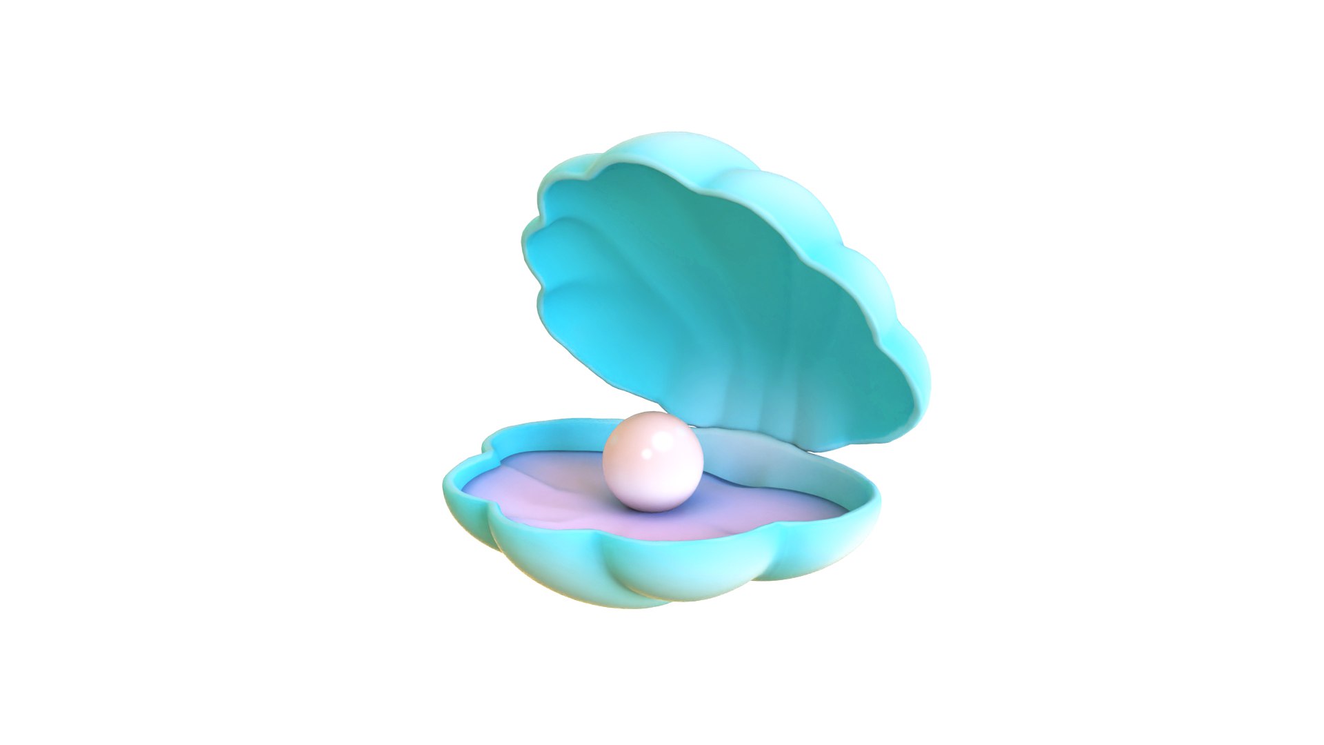 3D Open Clam Sea Shell 02 - TurboSquid 2331058