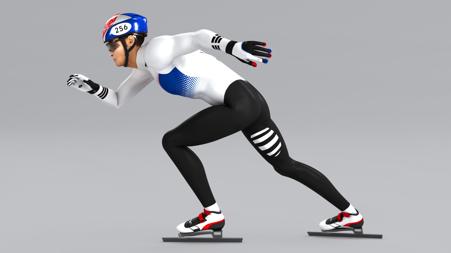 3D Animations Speed Skater Model - TurboSquid 1463468