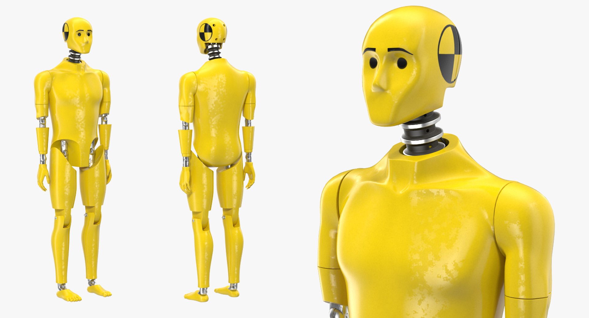 3D Crash Test Dummy Standing - TurboSquid 1360048