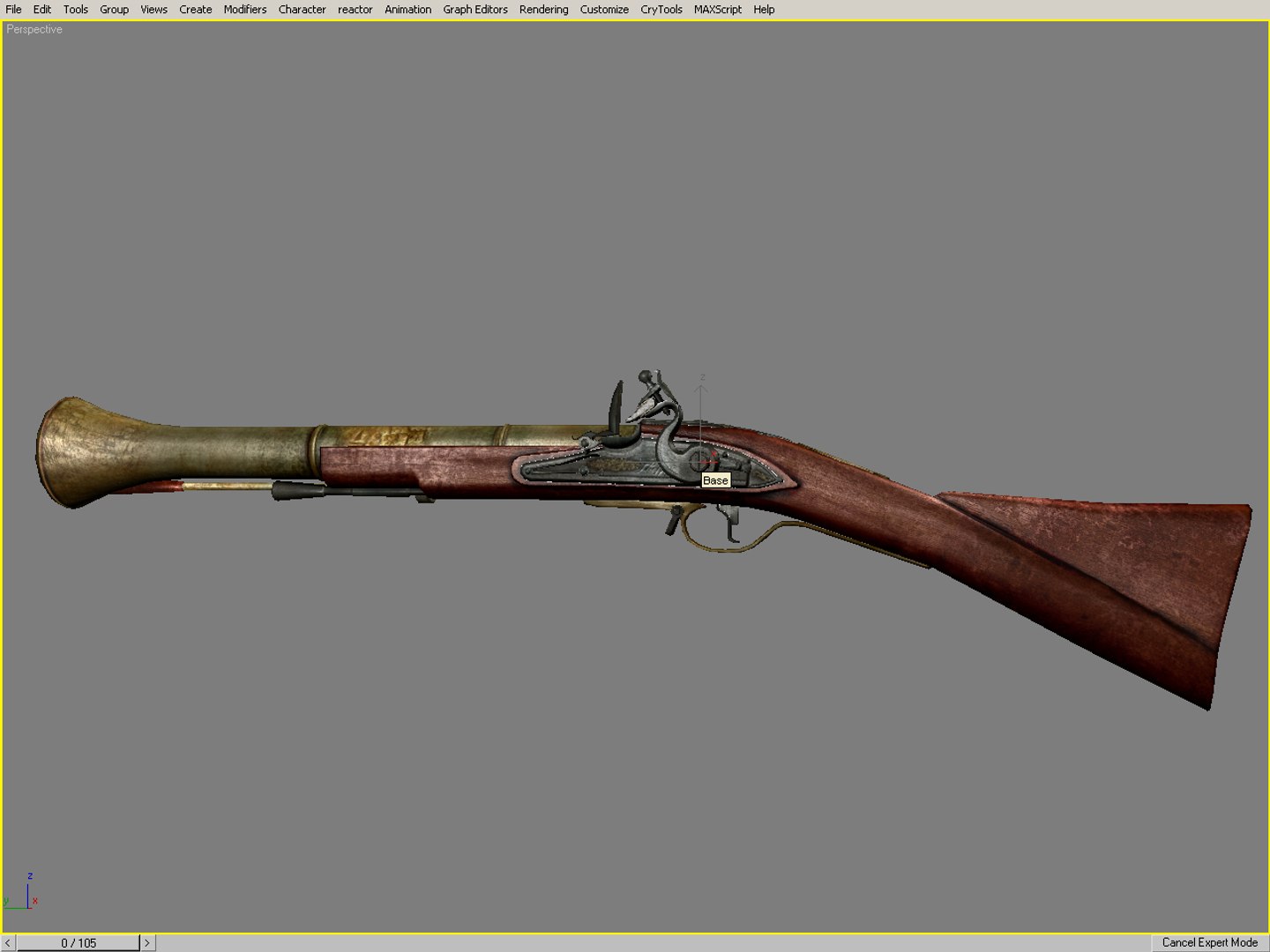 Old Fusil Flintlock Musket 3d Max