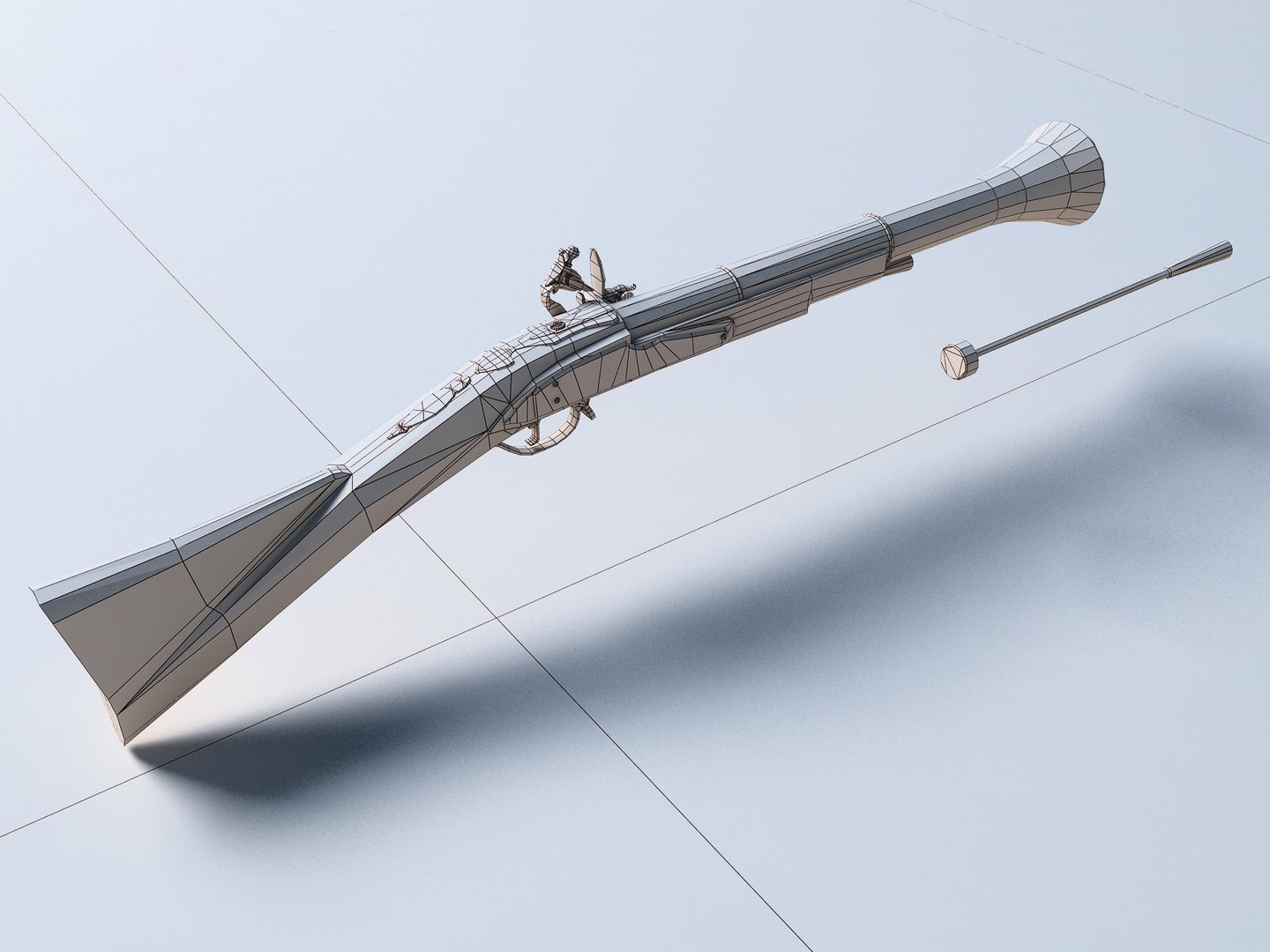 Old Fusil Flintlock Musket 3d Max