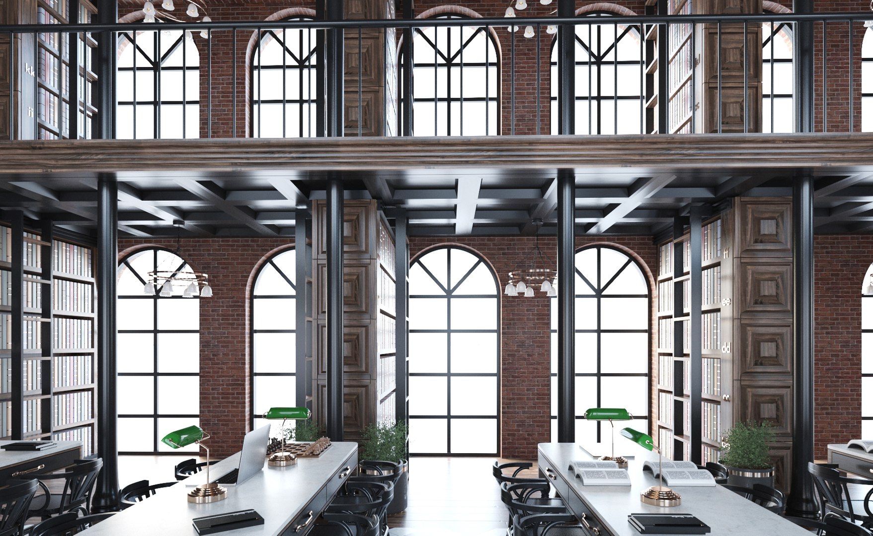 3D Library Interior - TurboSquid 2124145