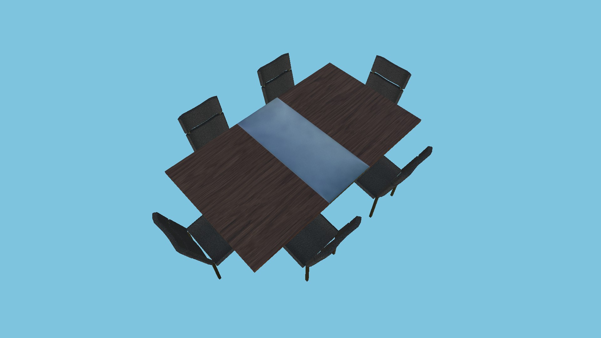 3D Dark Wood Dinning Table - Furniture Interior Design - TurboSquid 1735964