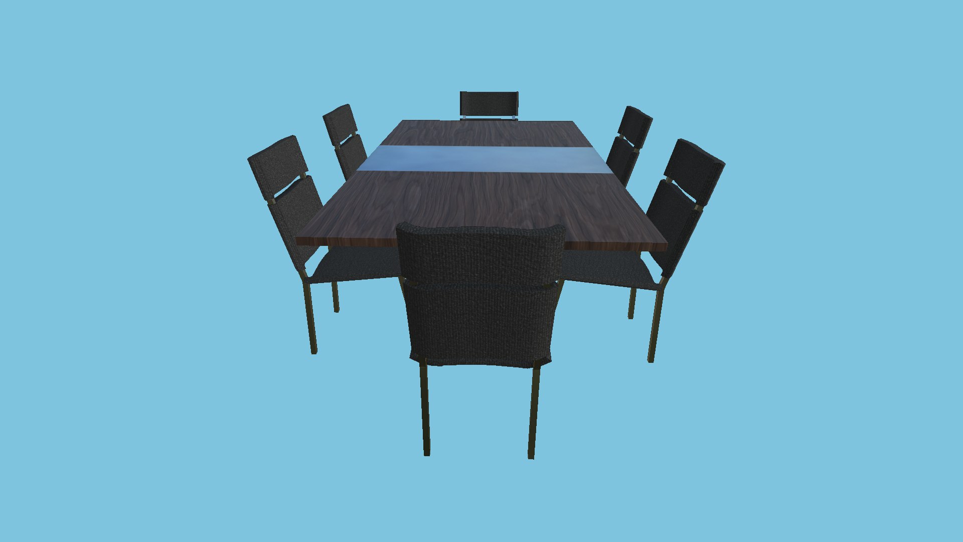 3D Dark Wood Dinning Table - Furniture Interior Design - TurboSquid 1735964