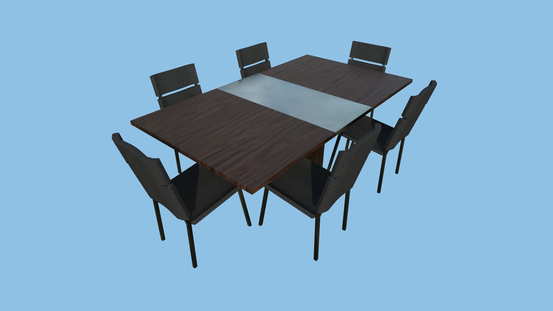 3D Dark Wood Dinning Table - Furniture Interior Design - TurboSquid 1735964