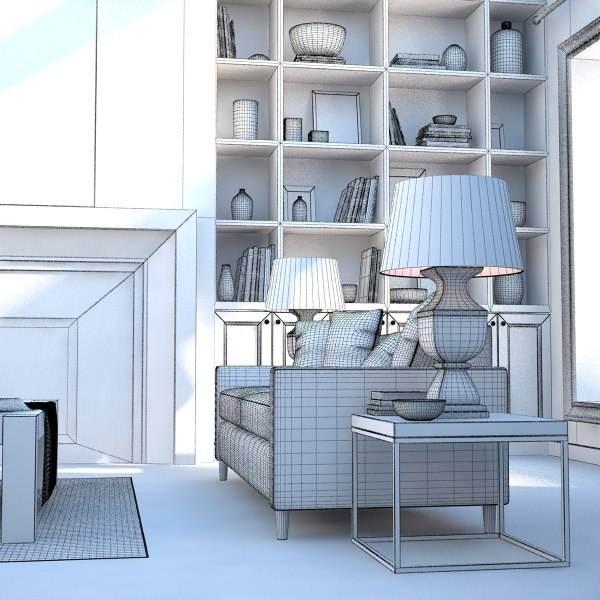 3d model interior scene
