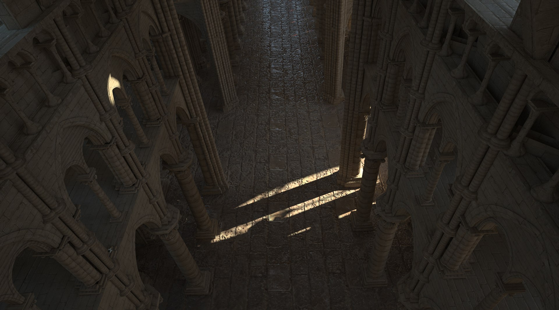3d laon gothic cathedral