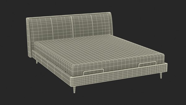 modelo 3d Cama eléctrica inteligente negra - TurboSquid 2256054