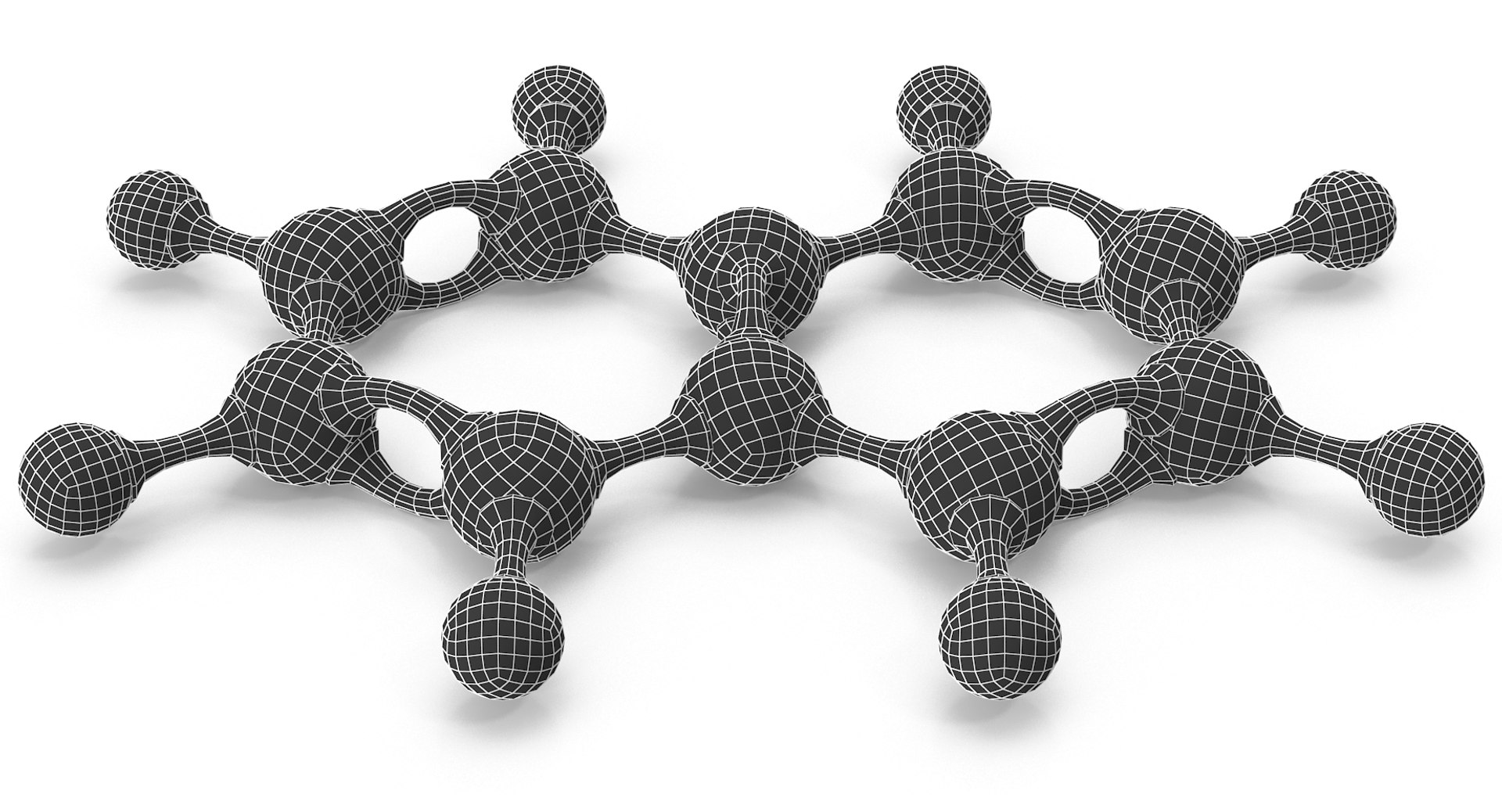 3D Model Naphthalene Molecular - TurboSquid 1282578