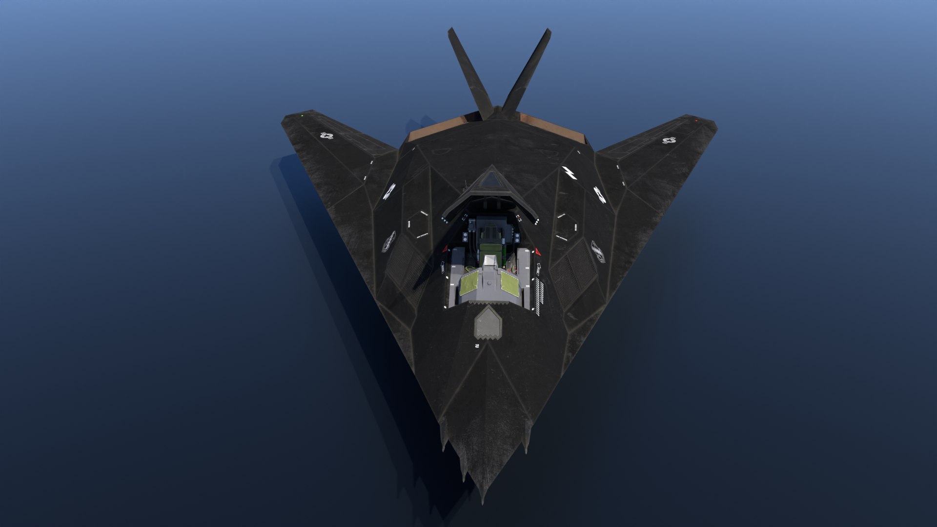 F-117 Night Hawk Stealth 3D Model - TurboSquid 2187448