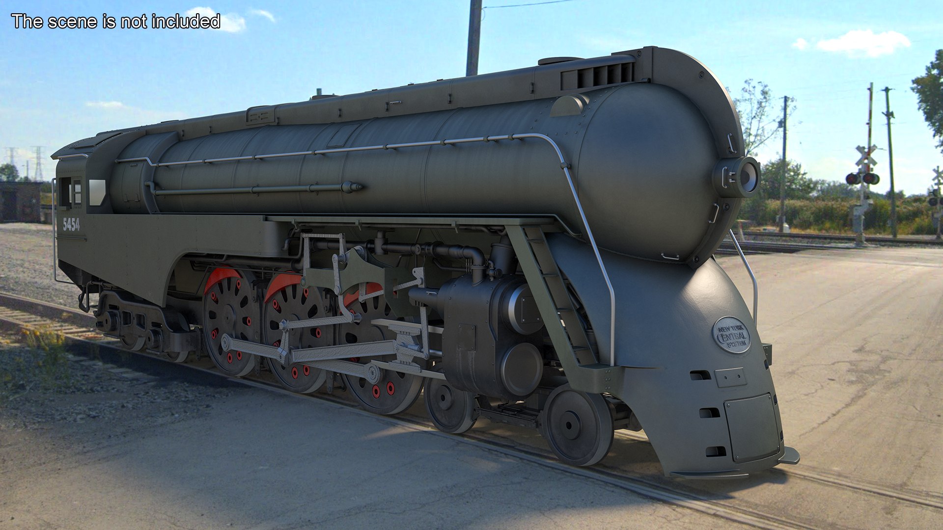 Vintage Steam Locomotive Dreyfuss Hudson Rigged For Cinema 4D 3D Model - TurboSquid 2325628