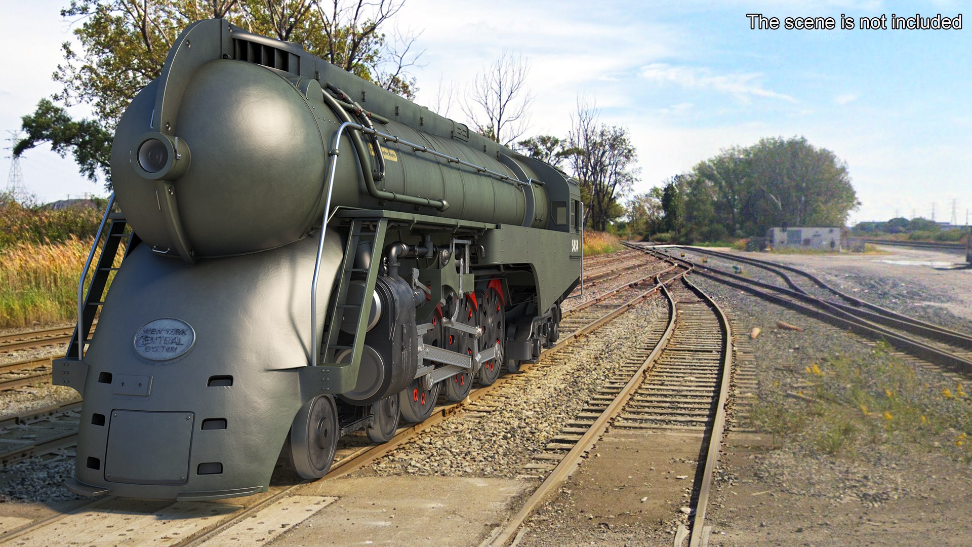 Vintage Steam Locomotive Dreyfuss Hudson Rigged For Cinema 4D 3D Model - TurboSquid 2325628