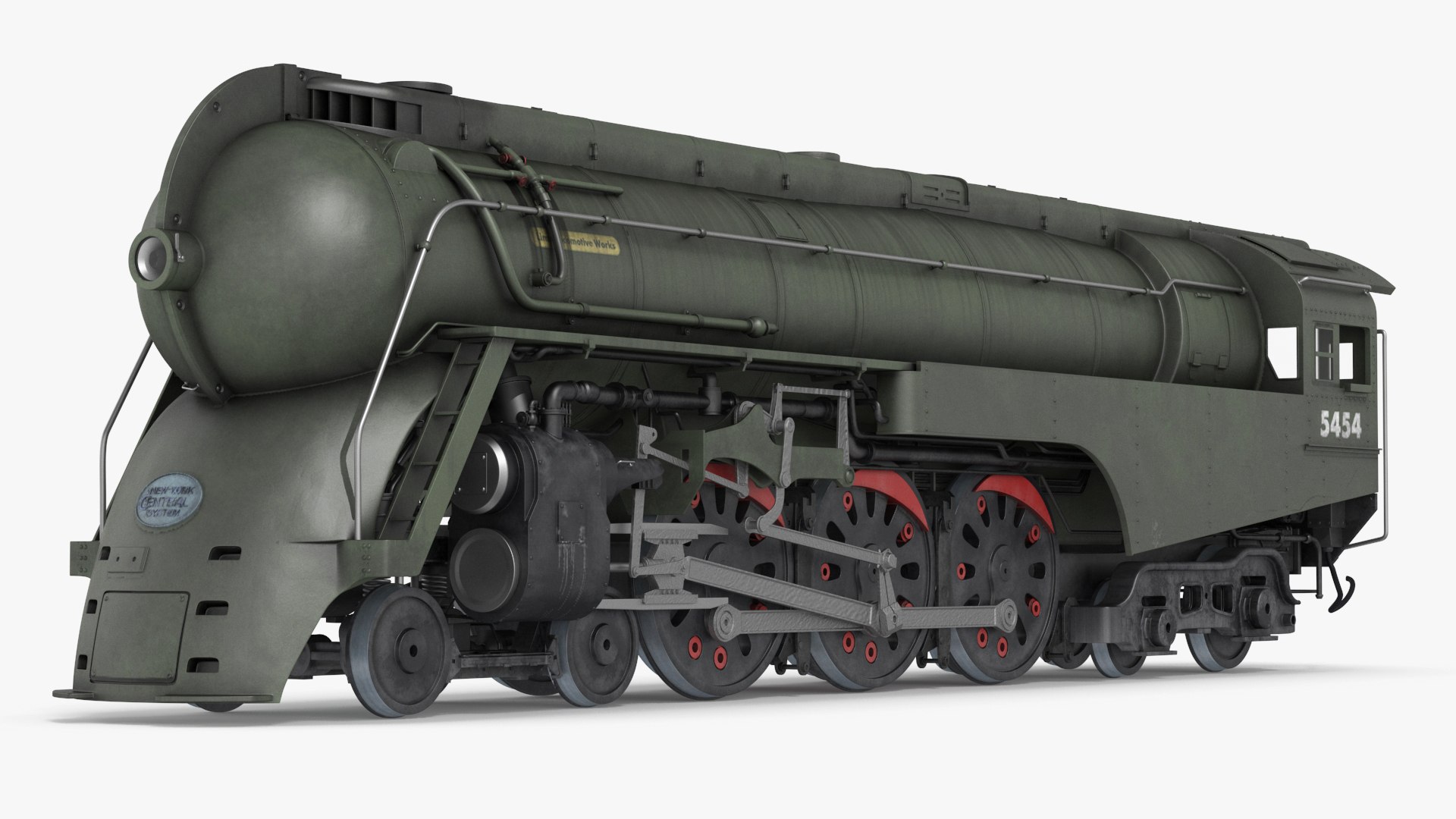 Vintage Steam Locomotive Dreyfuss Hudson Rigged For Cinema 4D 3D Model - TurboSquid 2325628