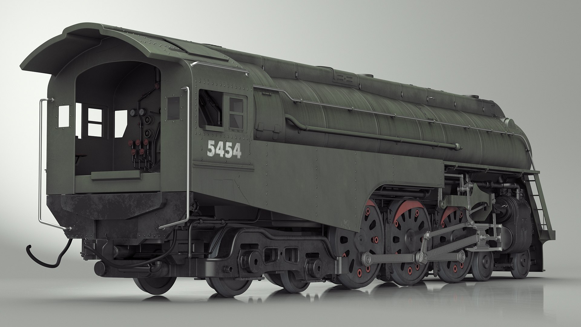 Vintage Steam Locomotive Dreyfuss Hudson Rigged For Cinema 4D 3D Model - TurboSquid 2325628