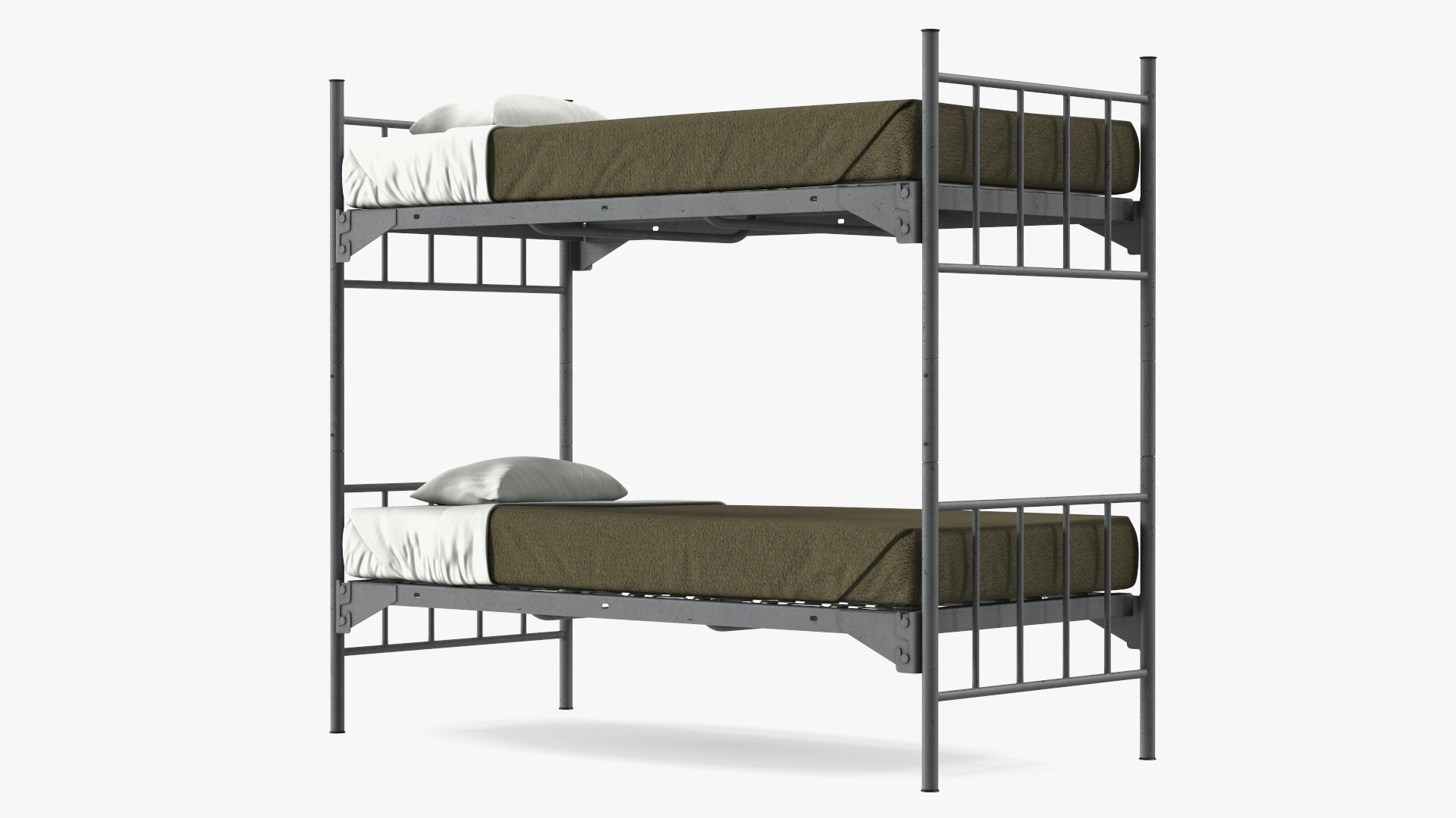 Military Bunk Bed Worn 3D - TurboSquid 2079678