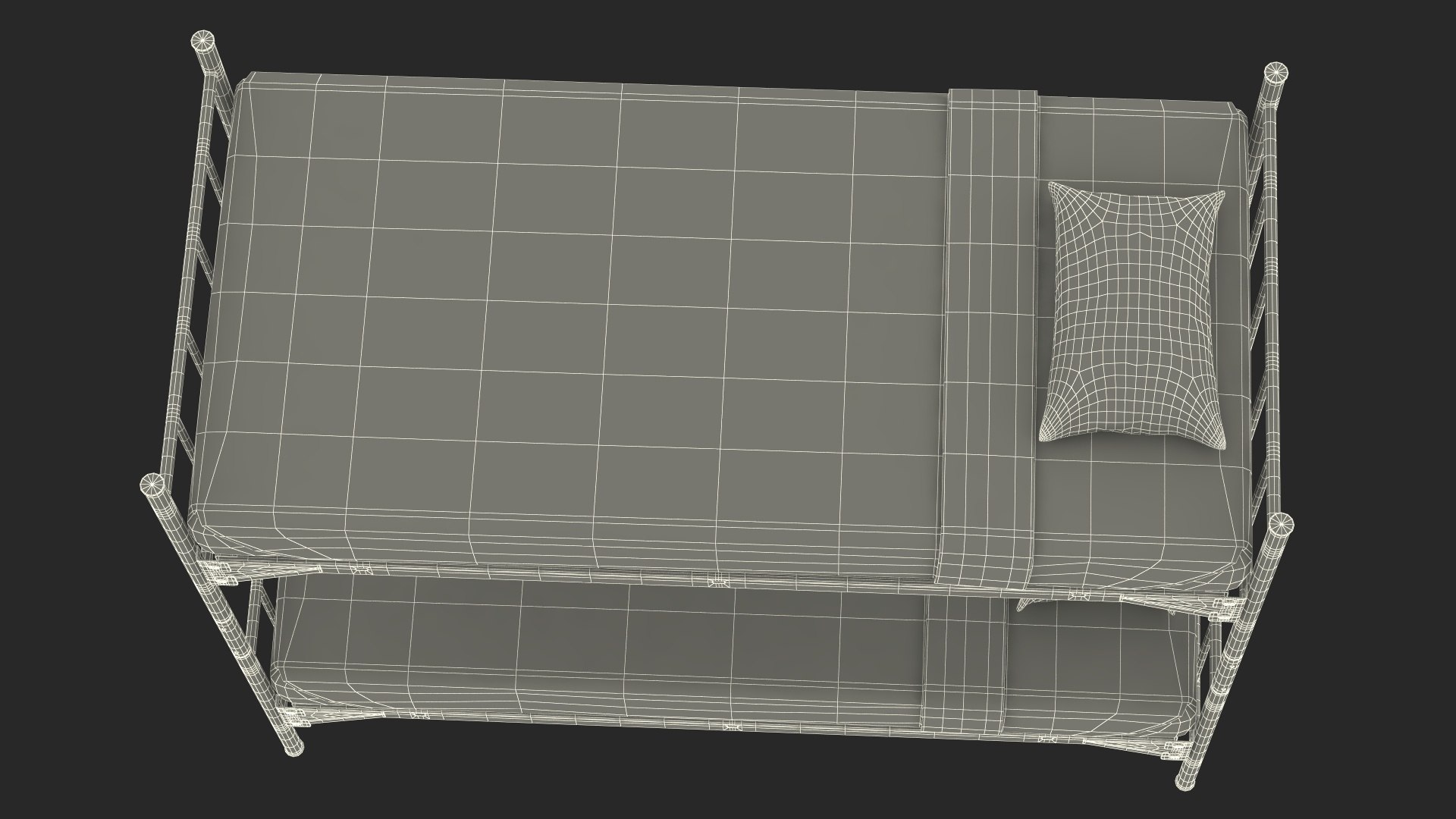 Military Bunk Bed Worn 3D - TurboSquid 2079678