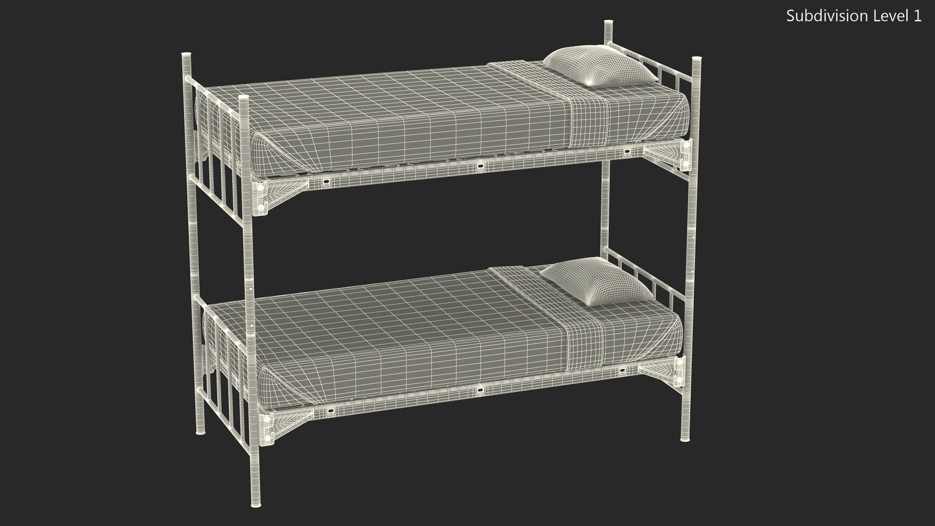 Military Bunk Bed Worn 3D - TurboSquid 2079678