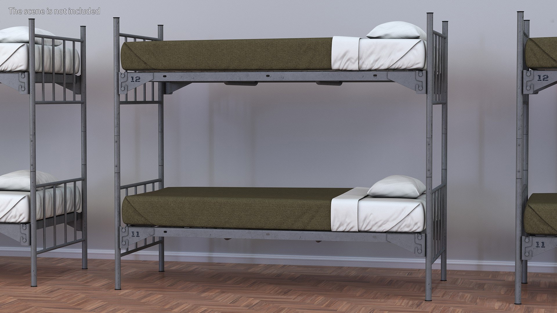 Military Bunk Bed Worn 3D - TurboSquid 2079678