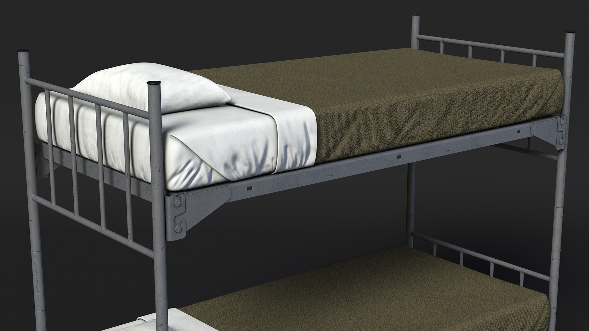 Military Bunk Bed Worn 3D - TurboSquid 2079678