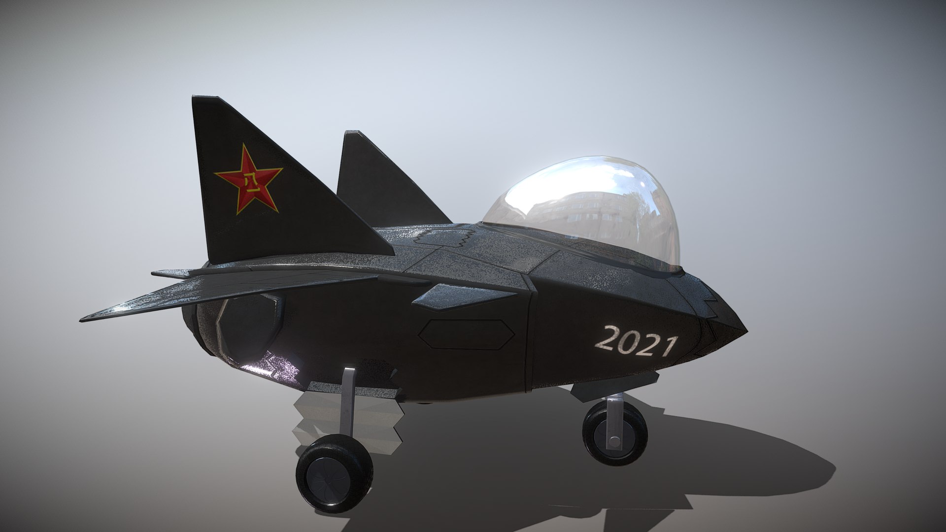 3D Cartoon Airplane J-20 - TurboSquid 2018169