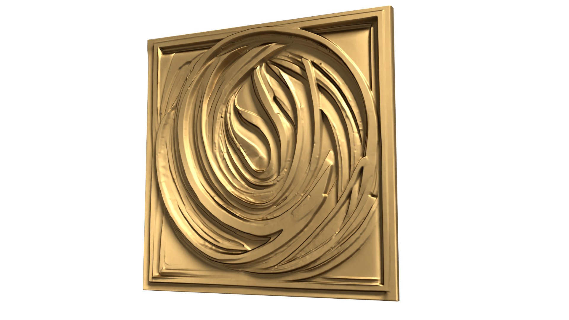 3D 3D Printed Gold Foil Textured Decor Set - Ornamental Wall Panel 3D ...