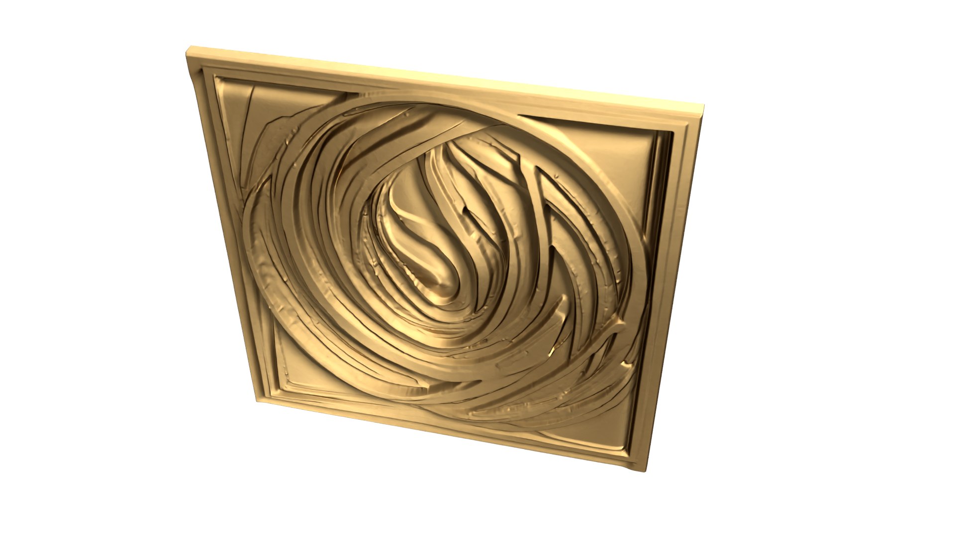 3D 3D Printed Gold Foil Textured Decor Set - Ornamental Wall Panel 3D ...