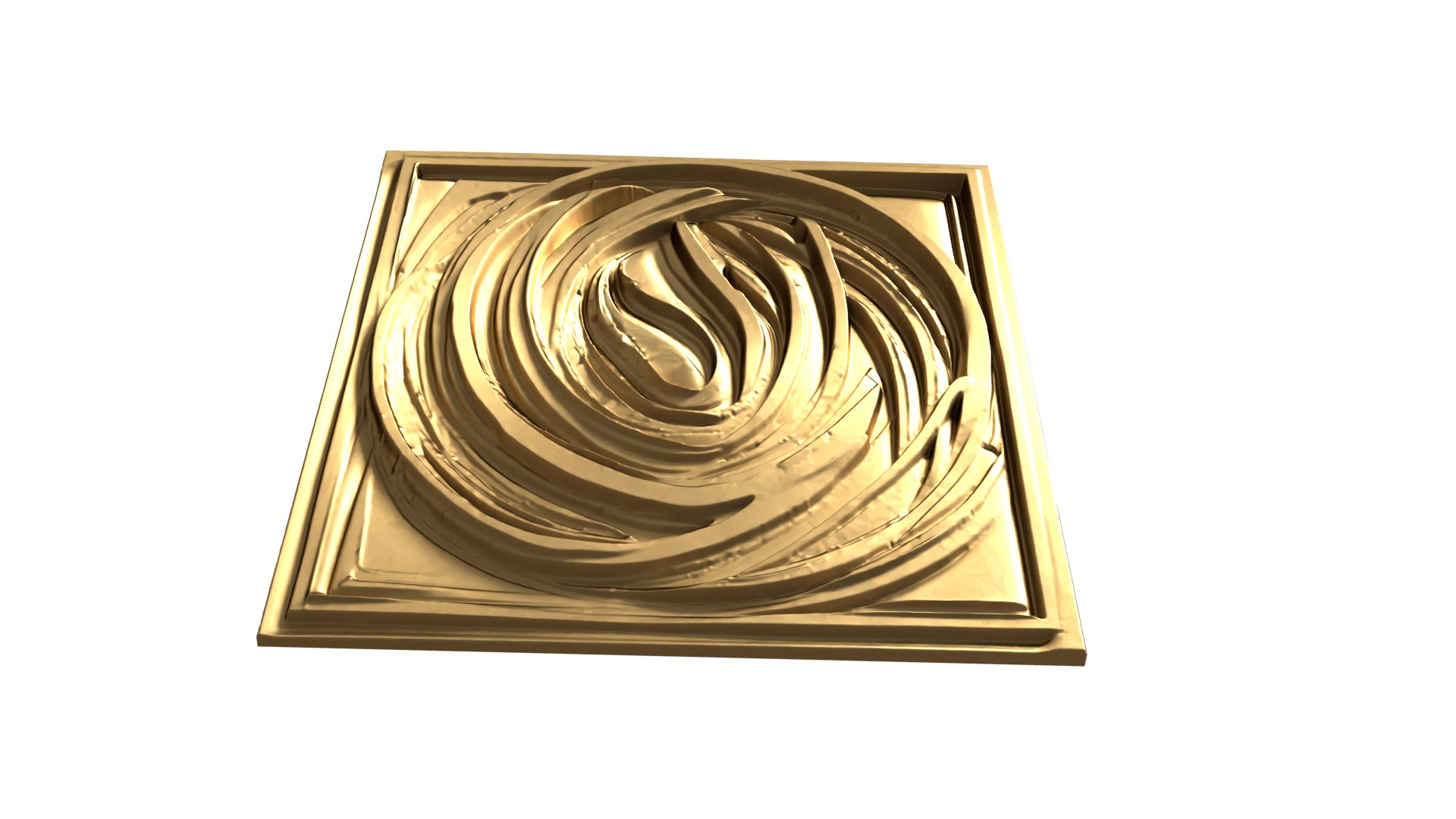 3D 3D Printed Gold Foil Textured Decor Set - Ornamental Wall Panel 3D ...