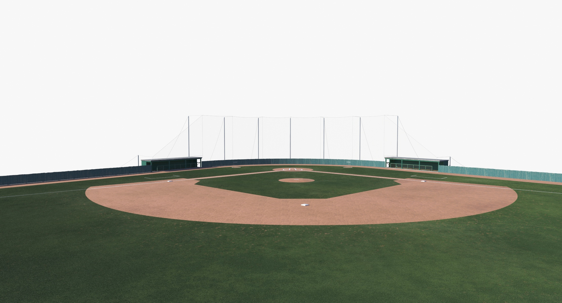 3D Baseball Field Wooden Wall Model - TurboSquid 1612136