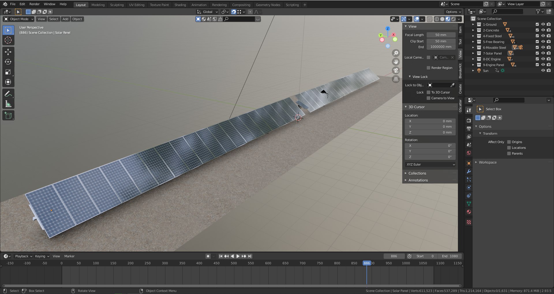 Solar Tracking Systems 3D - TurboSquid 2063959