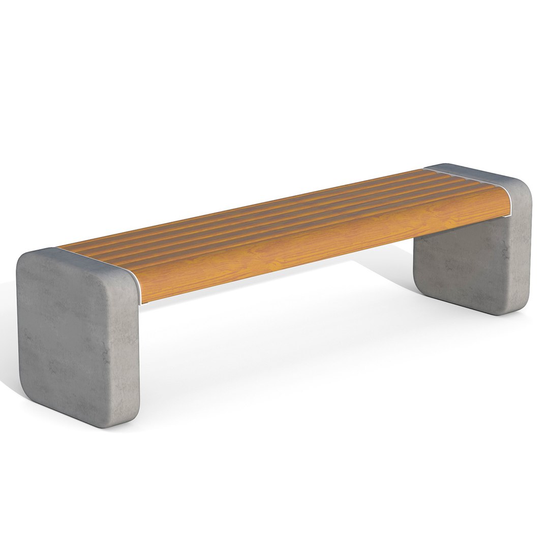 City bench 06 model - TurboSquid 2153313