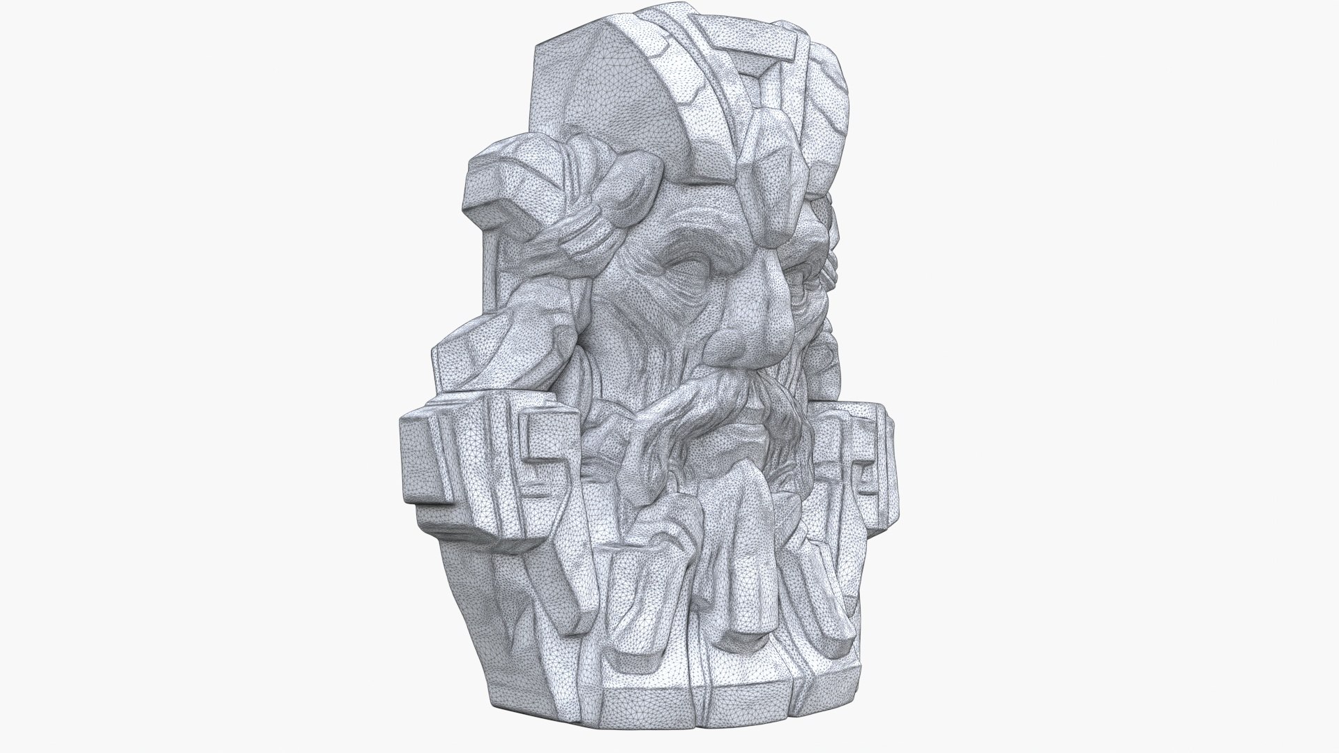 3D Model Stone Sentinel Bust 6 - TurboSquid 2187745