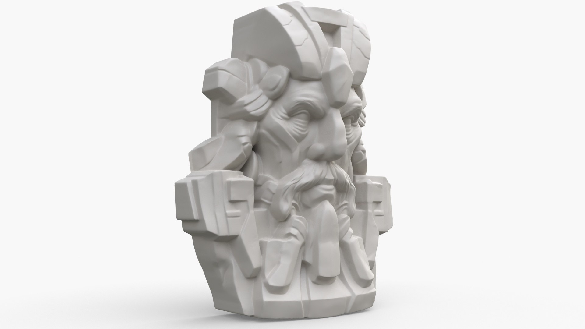 3D Model Stone Sentinel Bust 6 - TurboSquid 2187745