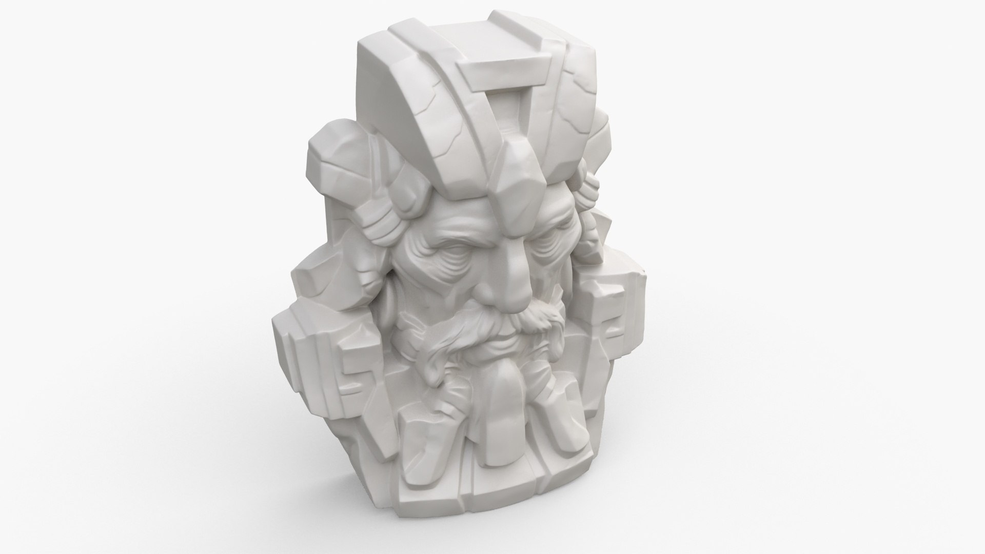3D Model Stone Sentinel Bust 6 - TurboSquid 2187745