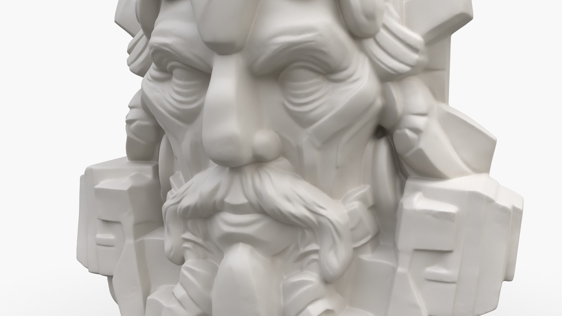 3D Model Stone Sentinel Bust 6 - TurboSquid 2187745
