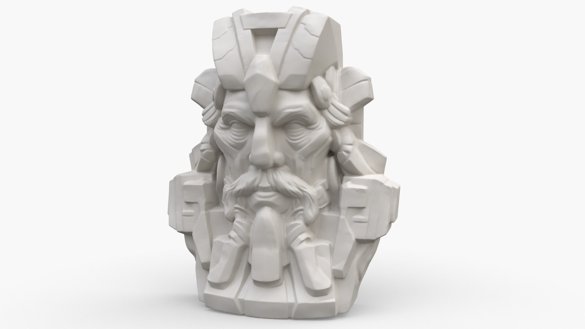 3D Model Stone Sentinel Bust 6 - TurboSquid 2187745