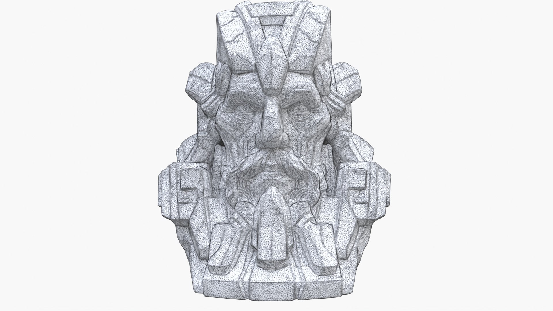 3D Model Stone Sentinel Bust 6 - TurboSquid 2187745