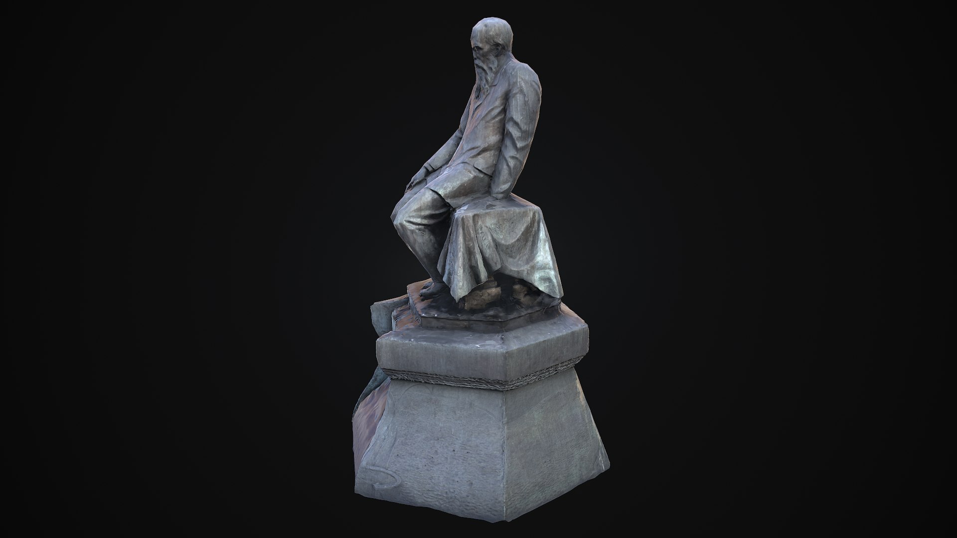 Statue Of Dostoevsky 3D Model - TurboSquid 2135992