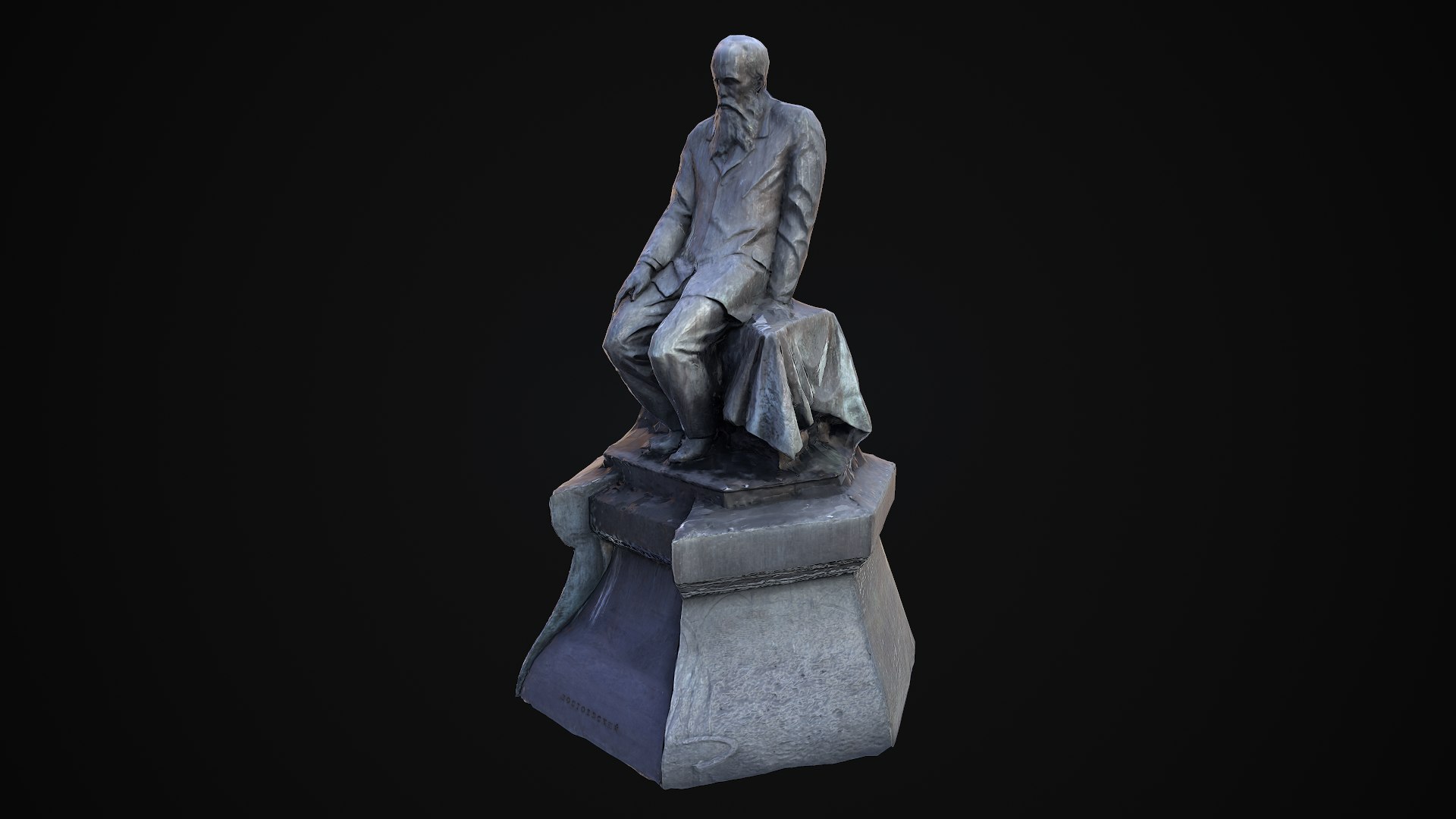 Statue Of Dostoevsky 3D Model - TurboSquid 2135992