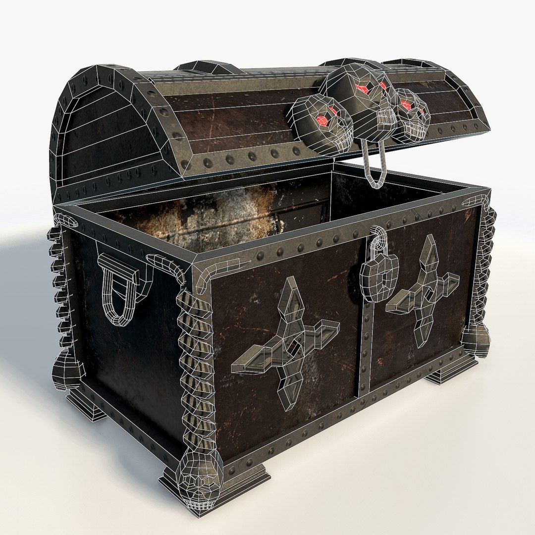 3d Realistic Pirate Chest Model