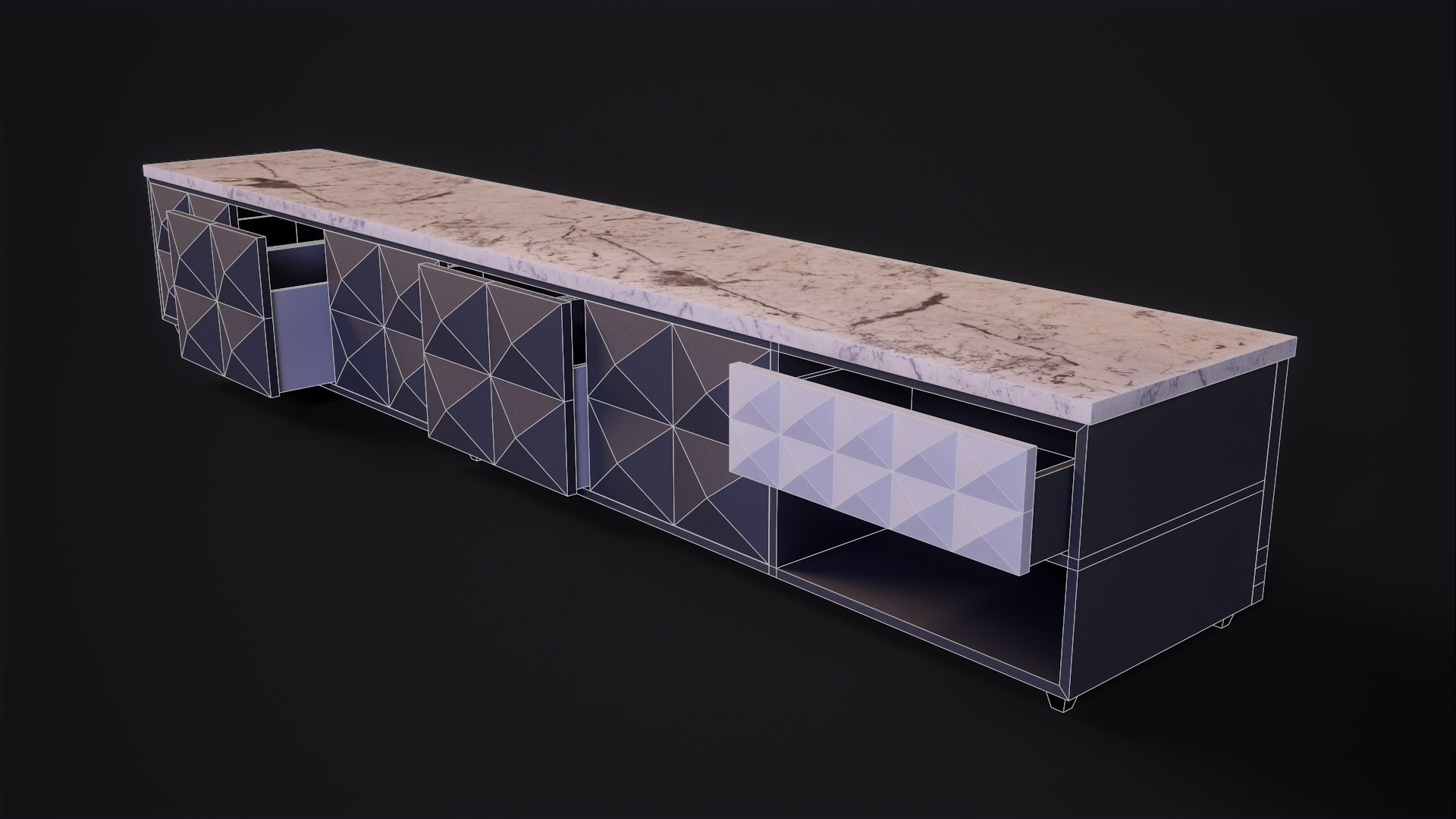 3D TV Unit - TurboSquid 1805024