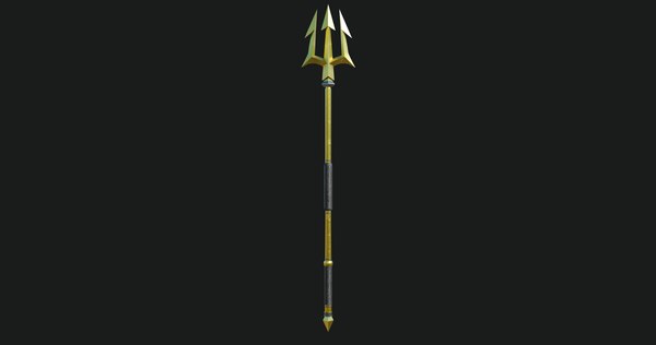 modelo 3d Trident Weapon GameReady Lowpoly PBR V-ray Arnold Texturas ...