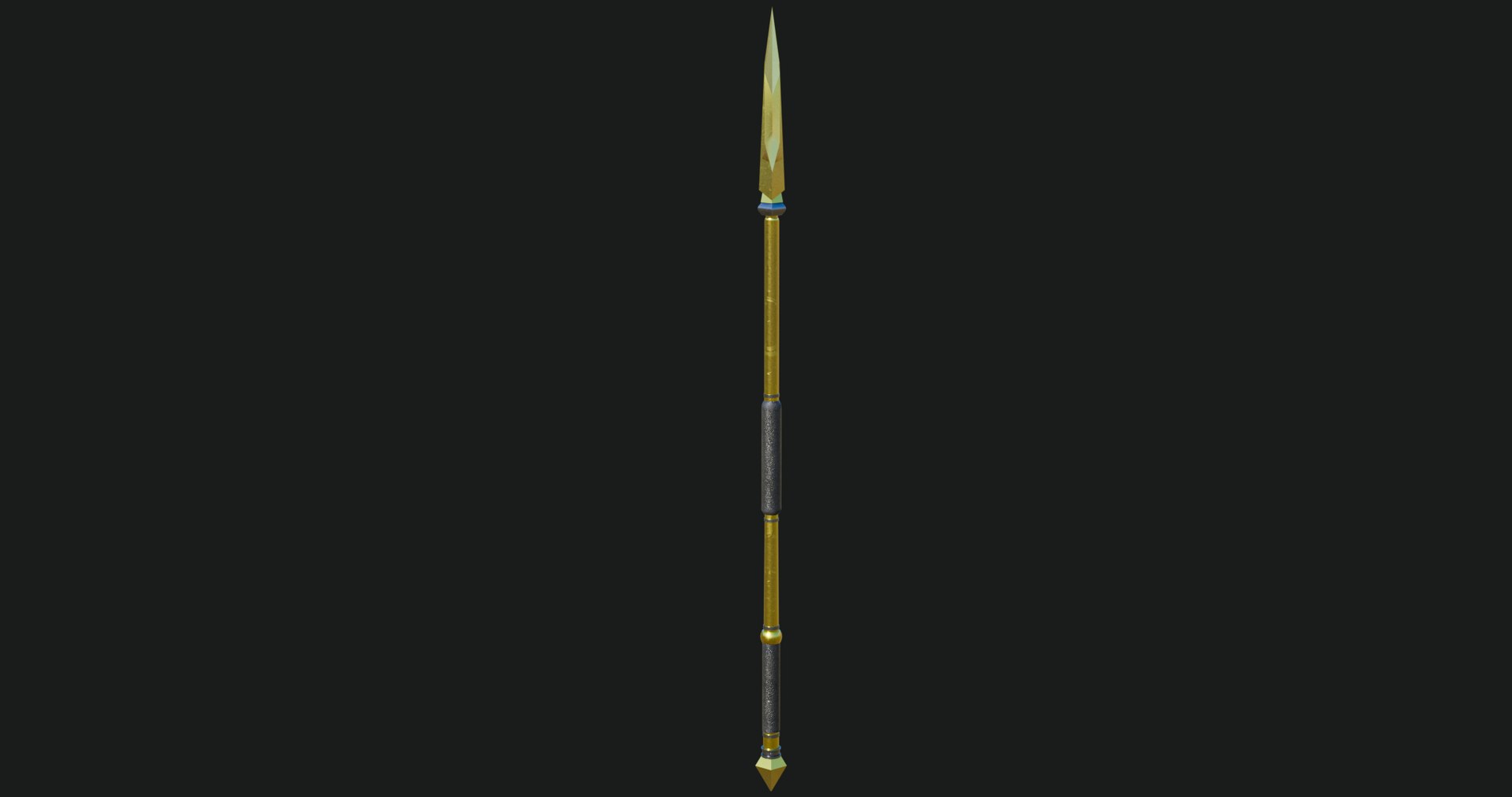 Trident Weapon GameReady Lowpoly PBR V-ray Arnold Textures Included 3D ...