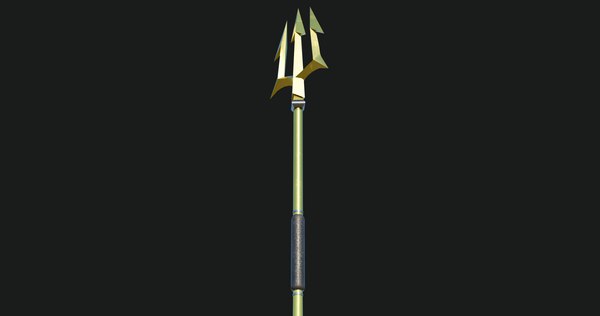 modelo 3d Trident Weapon GameReady Lowpoly PBR V-ray Arnold Texturas ...