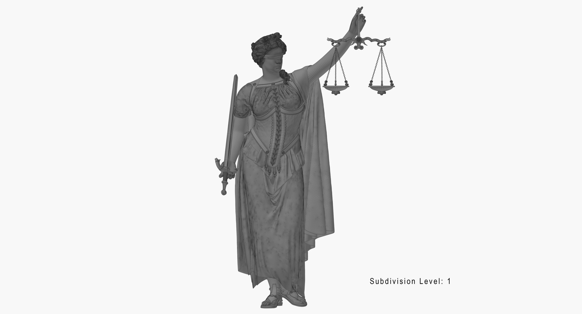 3D lady justice - TurboSquid 1339170