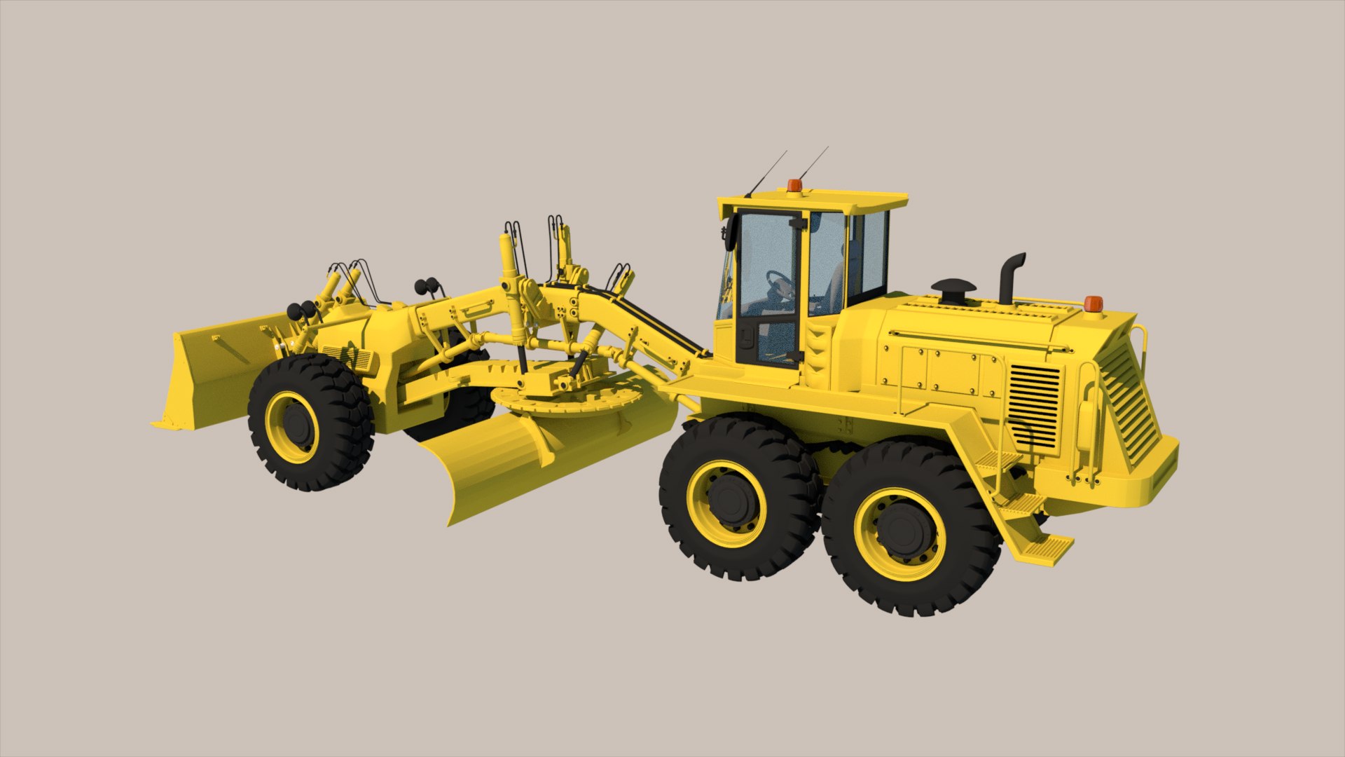 Motor Grader Model - TurboSquid 1946634