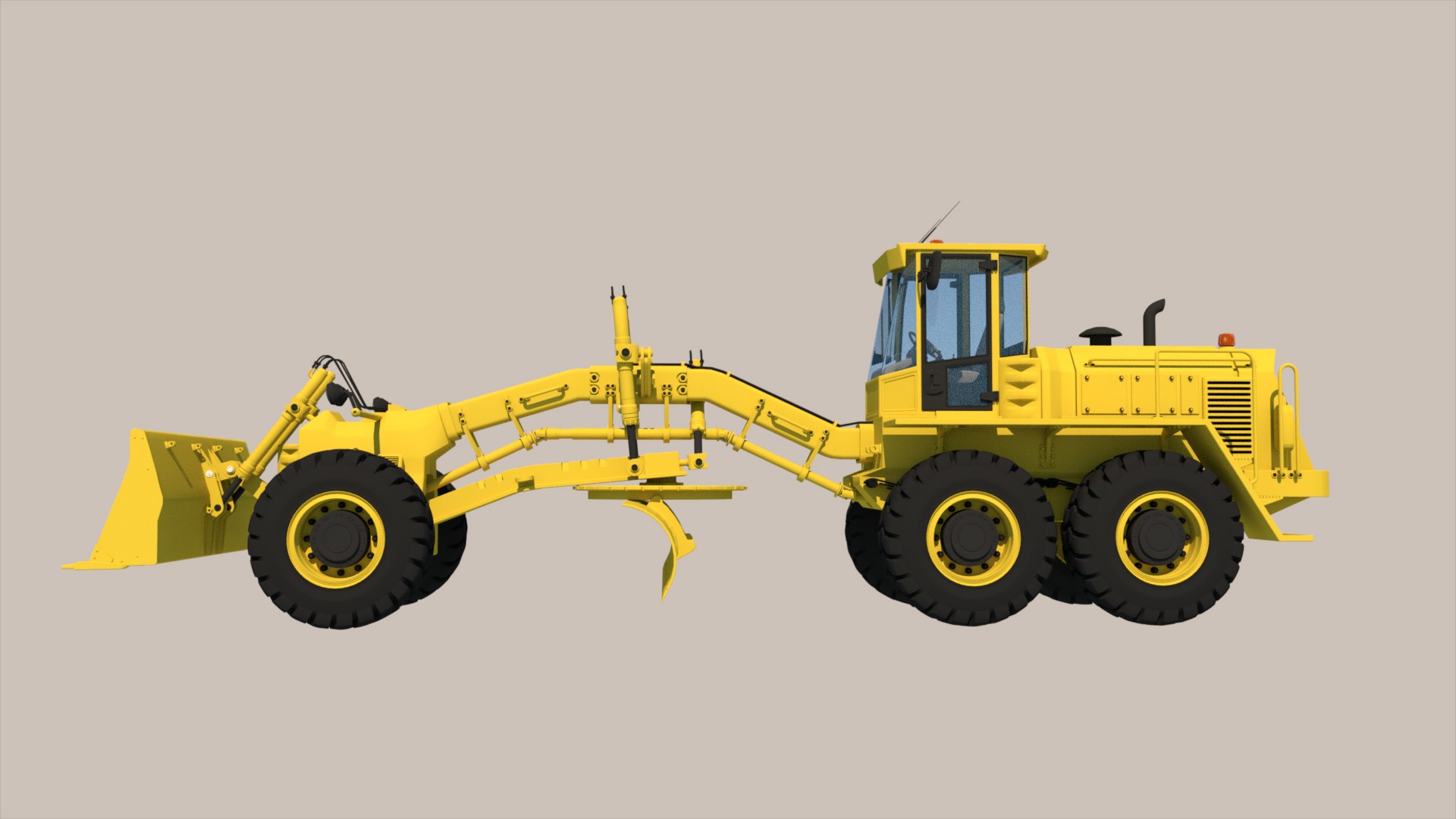 Motor Grader Model - TurboSquid 1946634