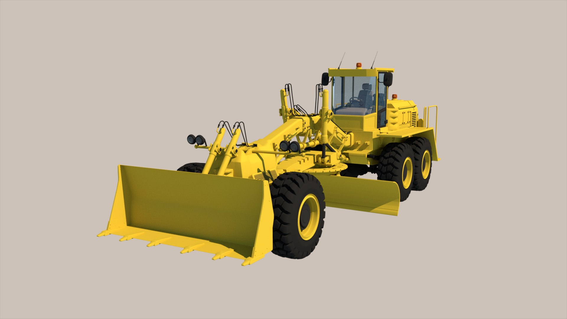Motor Grader Model - TurboSquid 1946634